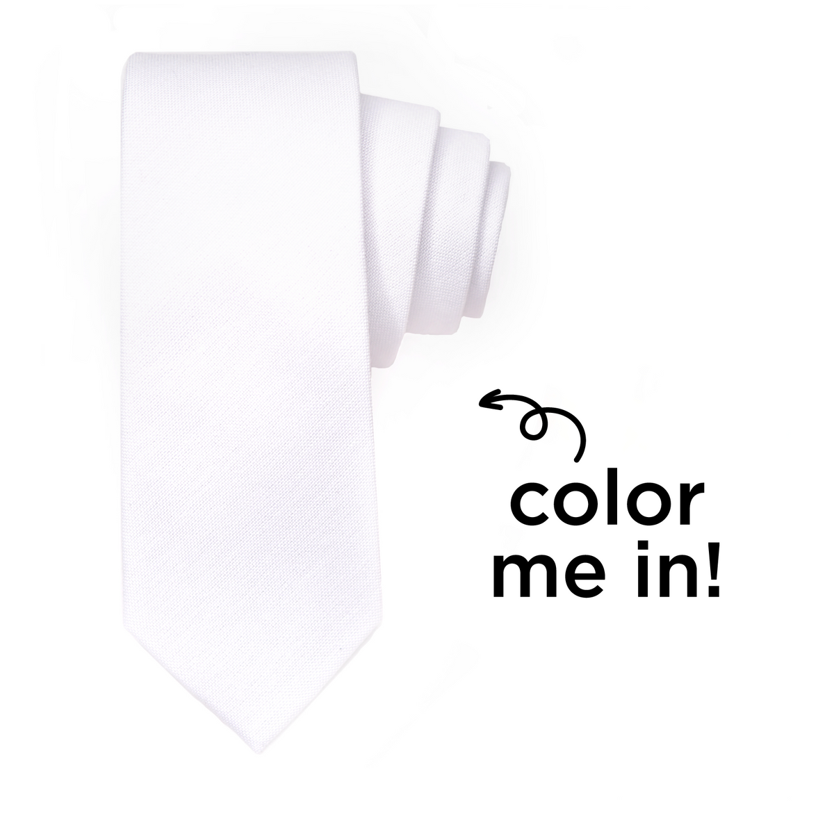 Coloring Tie - White – Boon Ties